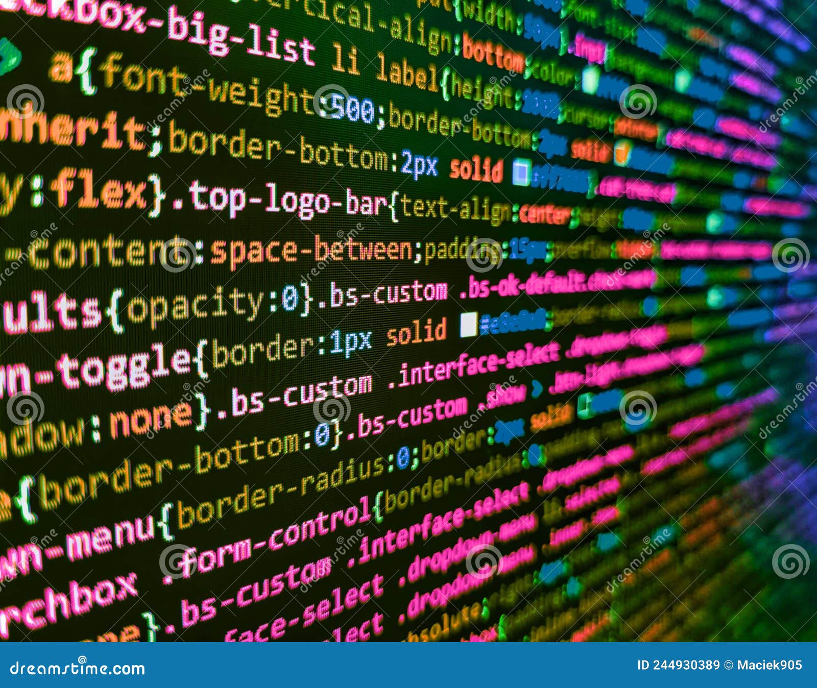 Computing, Cyberspace , Future and Innovation Concept. Javascript ...