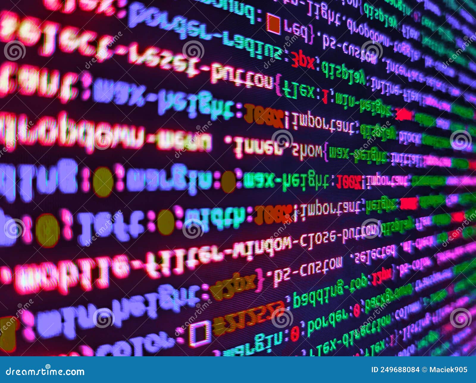 Computing Cyberspace Future And Innovation Concept Web Developer Programmer Monitor Screen