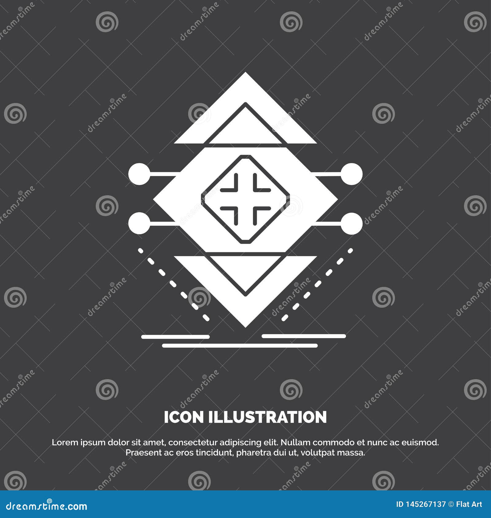 Computing Data Infrastructure Science Structure Icon Glyph Vector