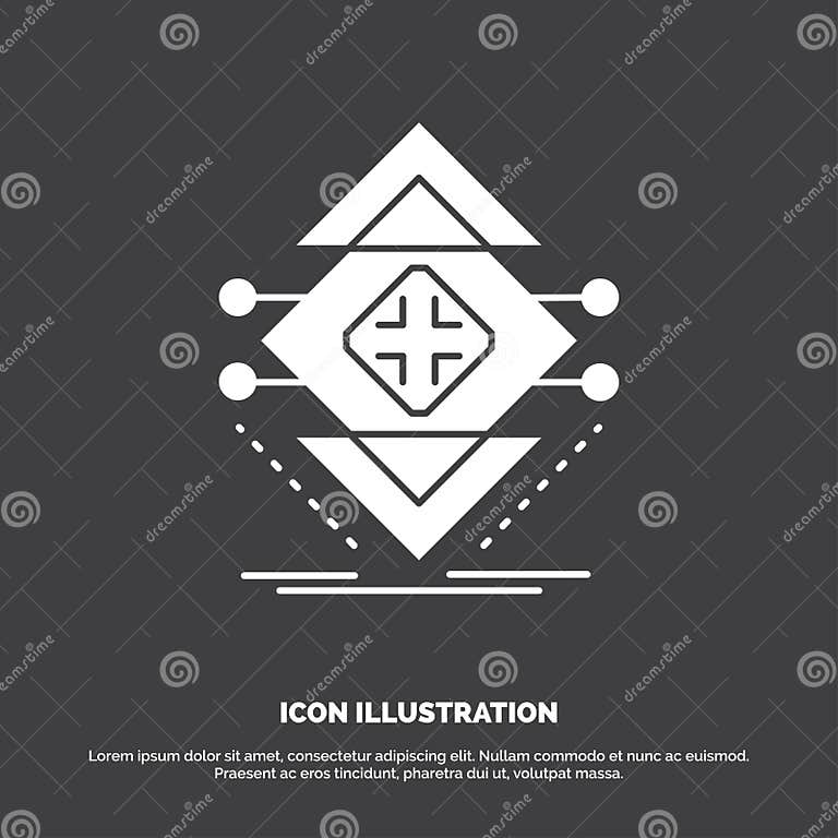 Computing, Data, Infrastructure, Science, Structure Icon. Glyph Vector Symbol for UI and UX ...
