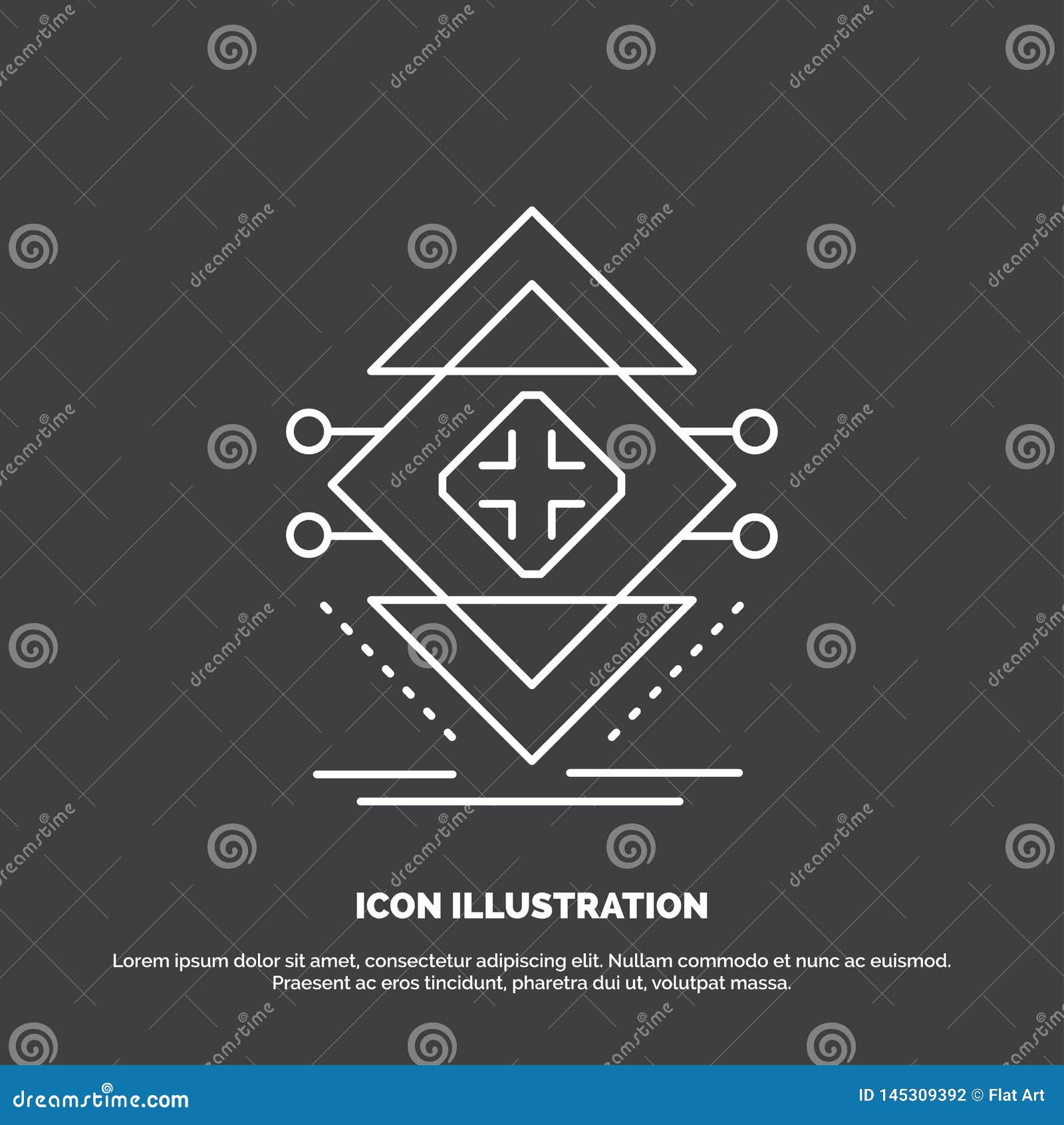 Computing Data Infrastructure Science Structure Icon Line Vector