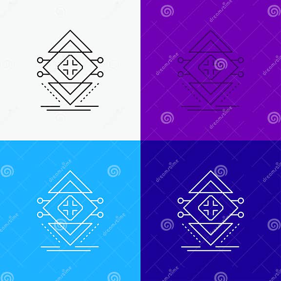 Computing Data Infrastructure Science Structure Icon Over Various