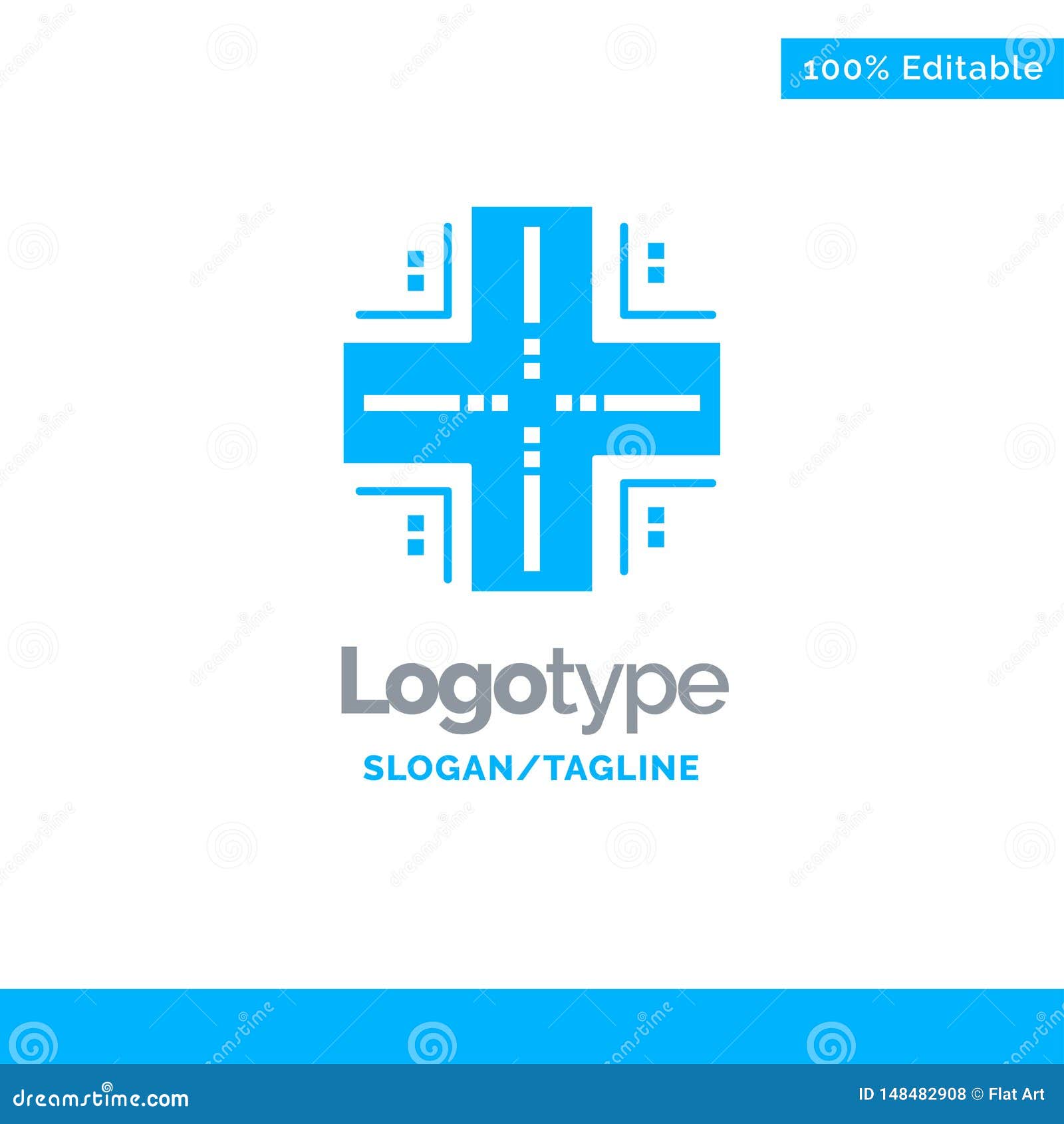 Computing Database Datacenter Mainframe Server Blue Business Logo Template Stock Vector
