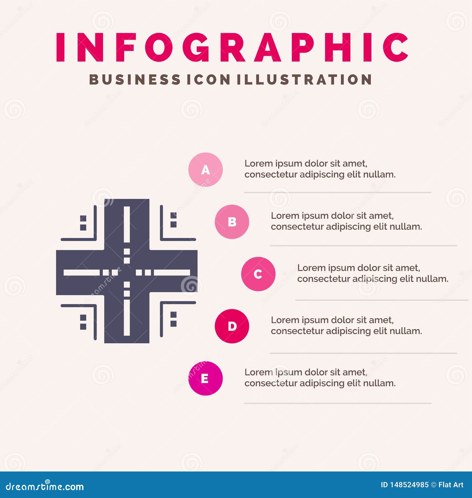 Computing, Database, Datacenter, Mainframe, Server Infographics Presentation Template. 5 Steps ...