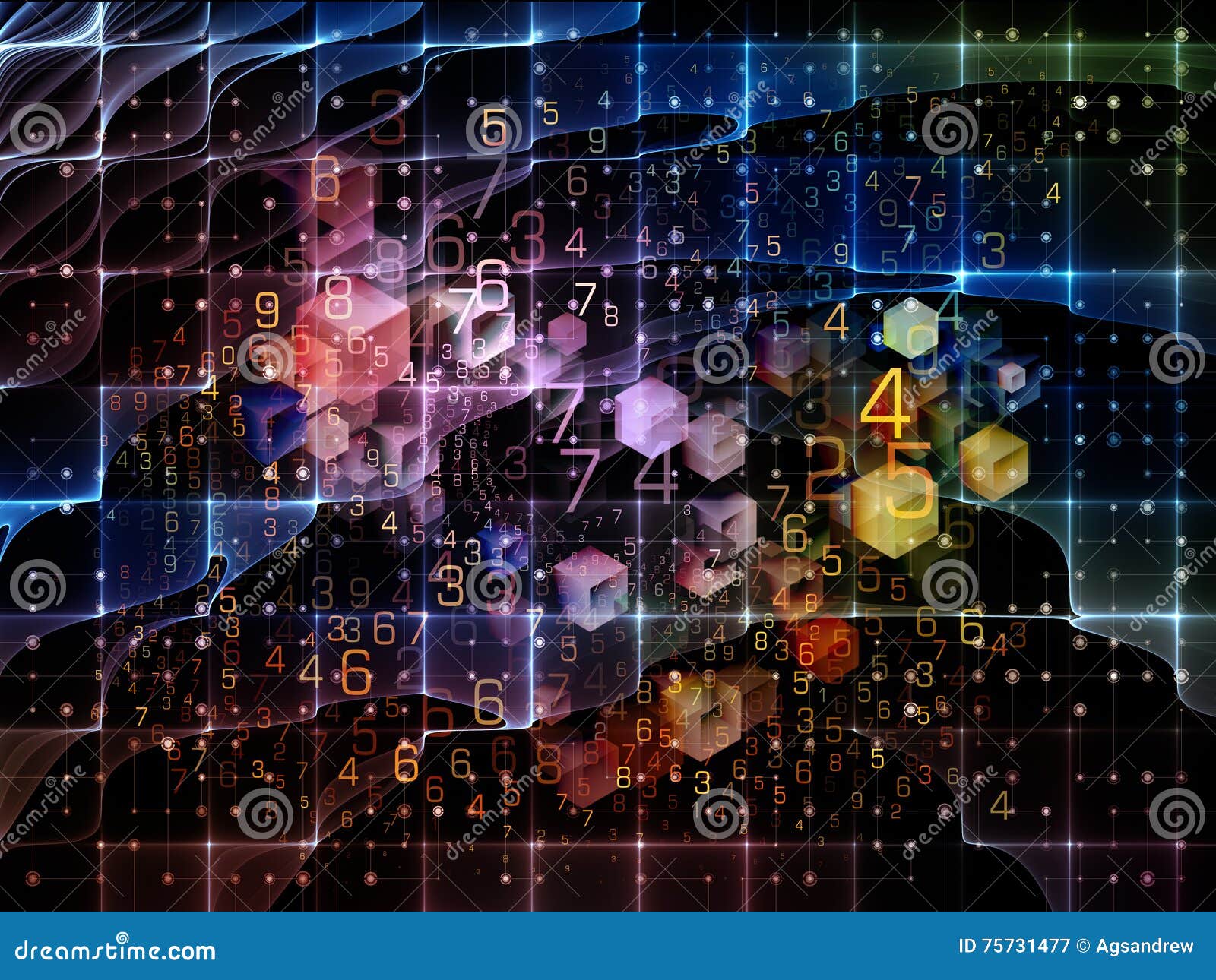 Computing Digital Grid stock image. Image of communication - 75731477