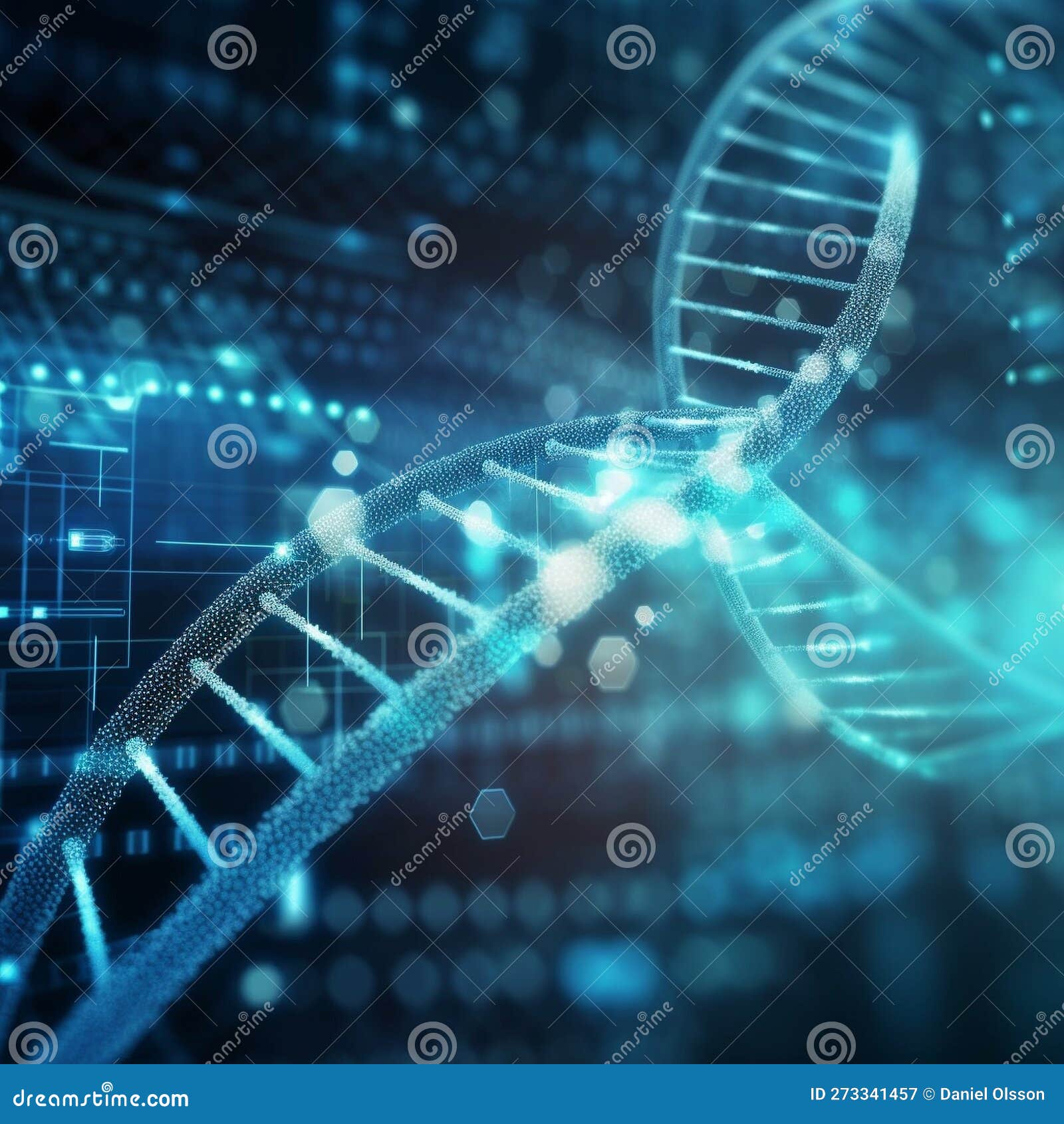 Computing Electronic Medical Record. DNA Stock Illustration ...