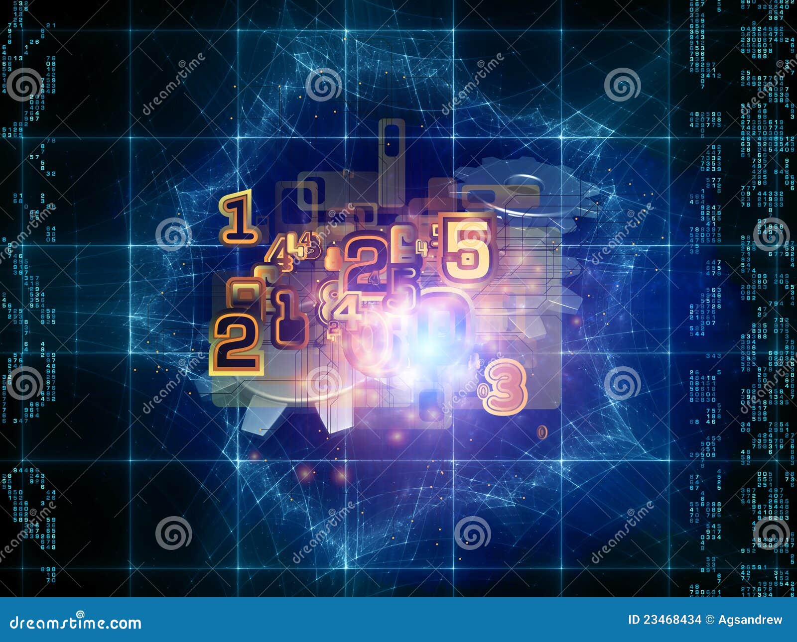 Computing gears stock illustration. Illustration of grid - 23468434
