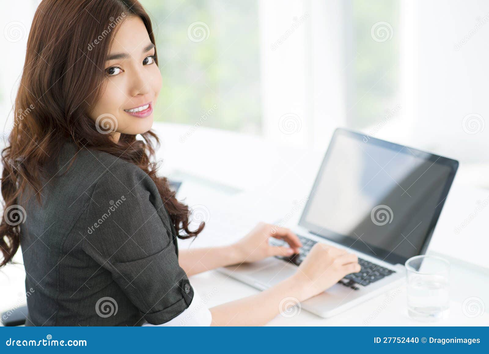 Computing girl stock photo. Image of computing, looking - 27752440