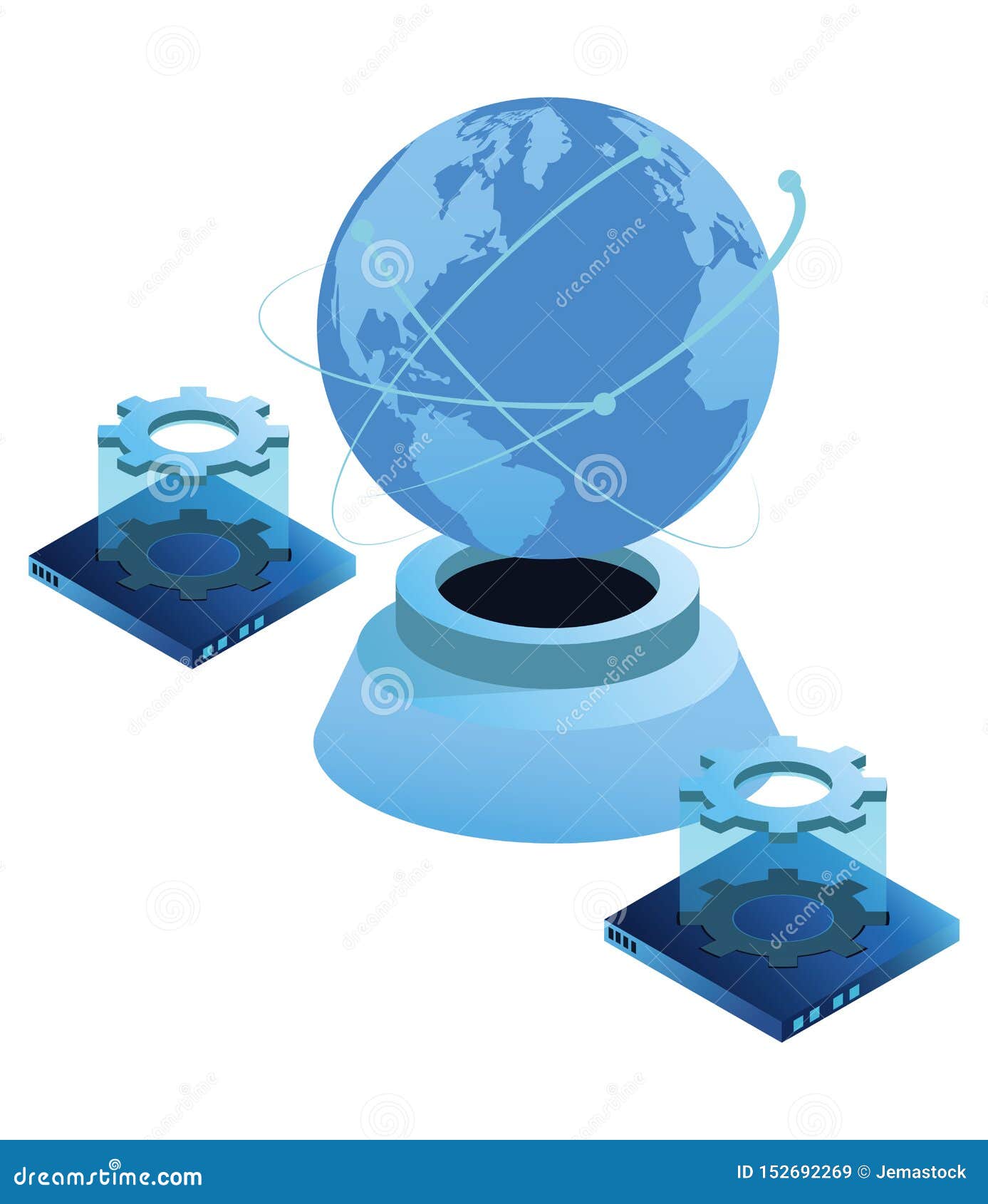 Computing Global Technology and Networking Stock Vector - Illustration ...