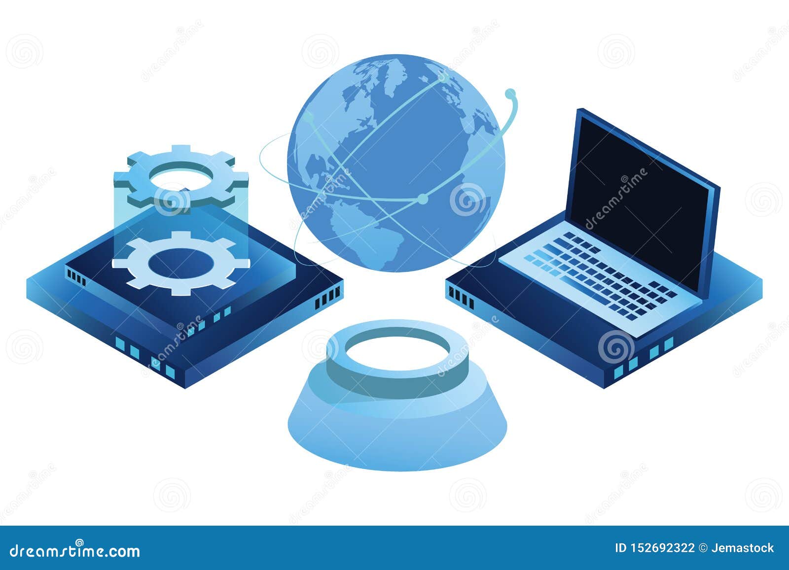 Computing Global Technology and Networking Stock Vector - Illustration ...