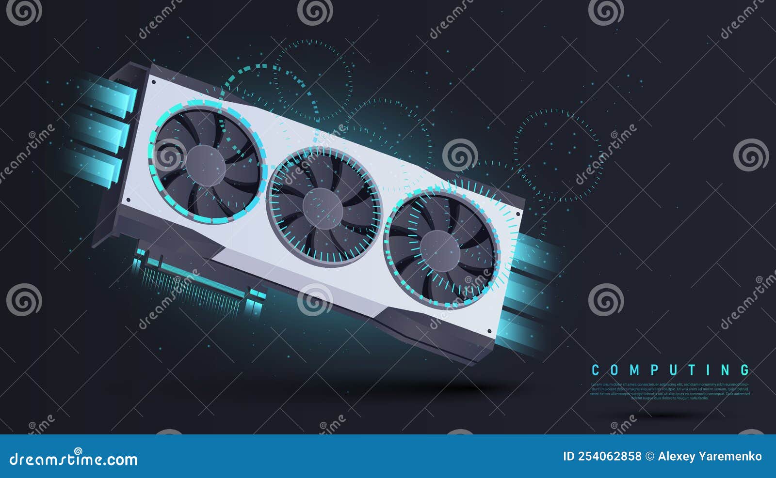 Computing graphic card stock vector. Illustration of internet - 254062858