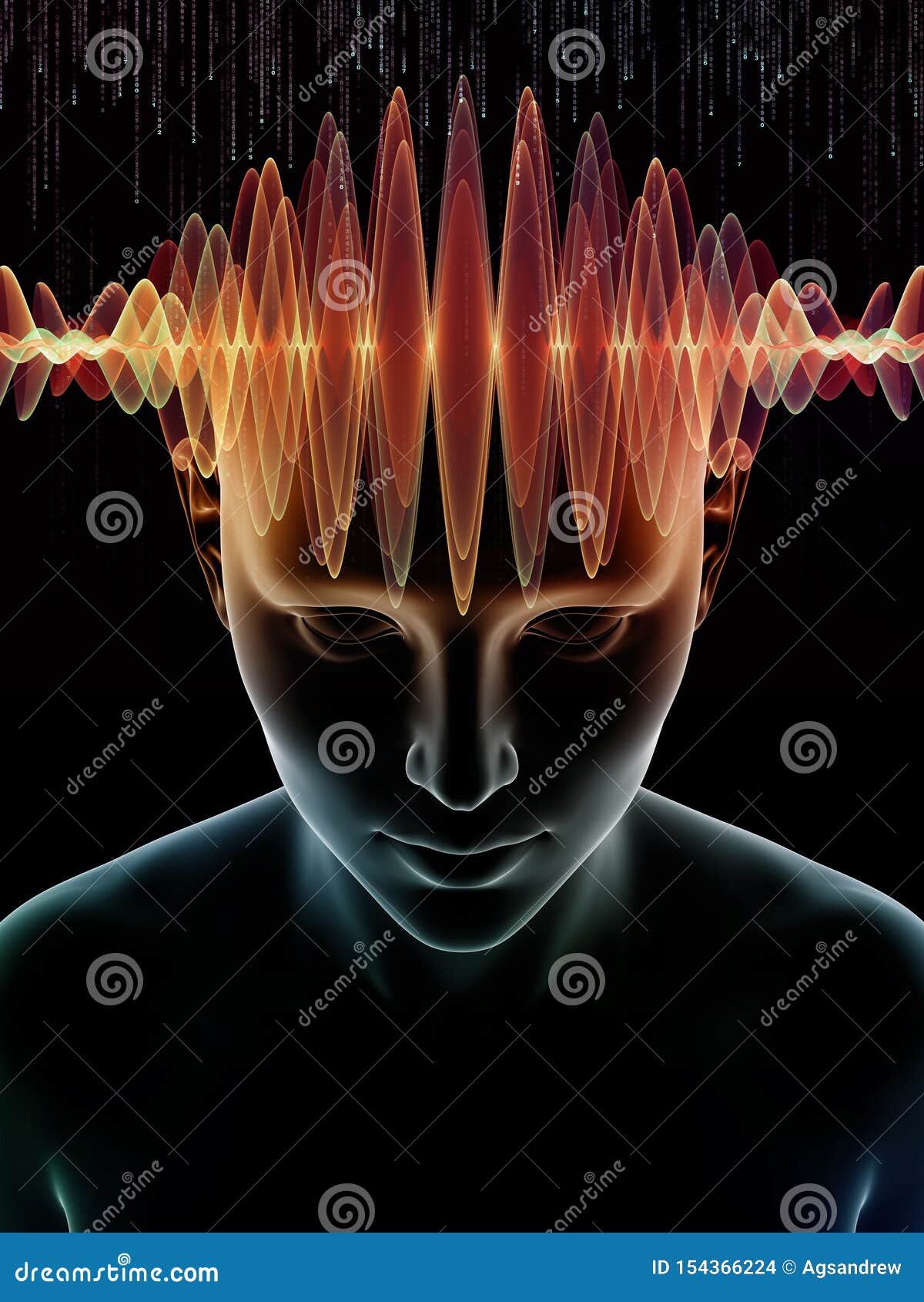 Computing Human Mind stock illustration. Illustration of form - 154366224