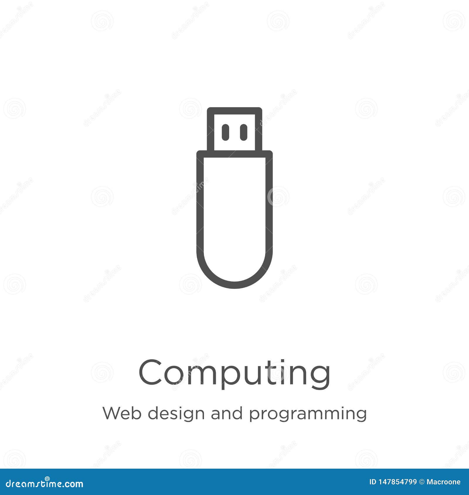 Computing Icon Vector From Web Design And Programming Collection Thin Line Computing Outline