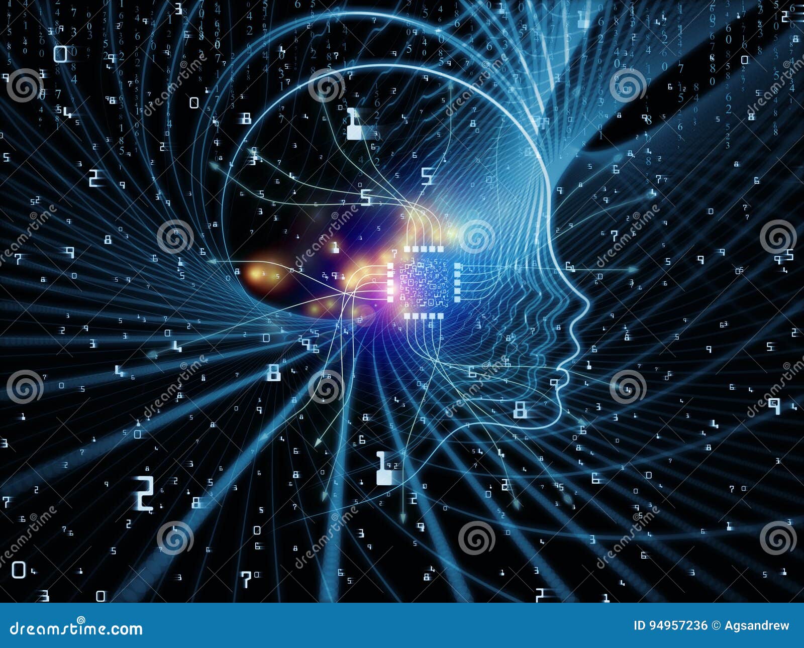Computing Machine Consciousness Stock Photo - Image of connection ...