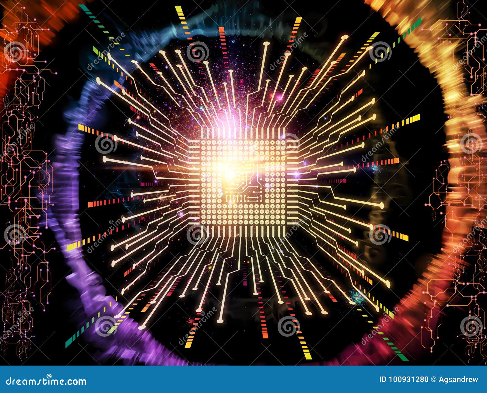 Speed of Digital Processor stock illustration. Illustration of machine ...