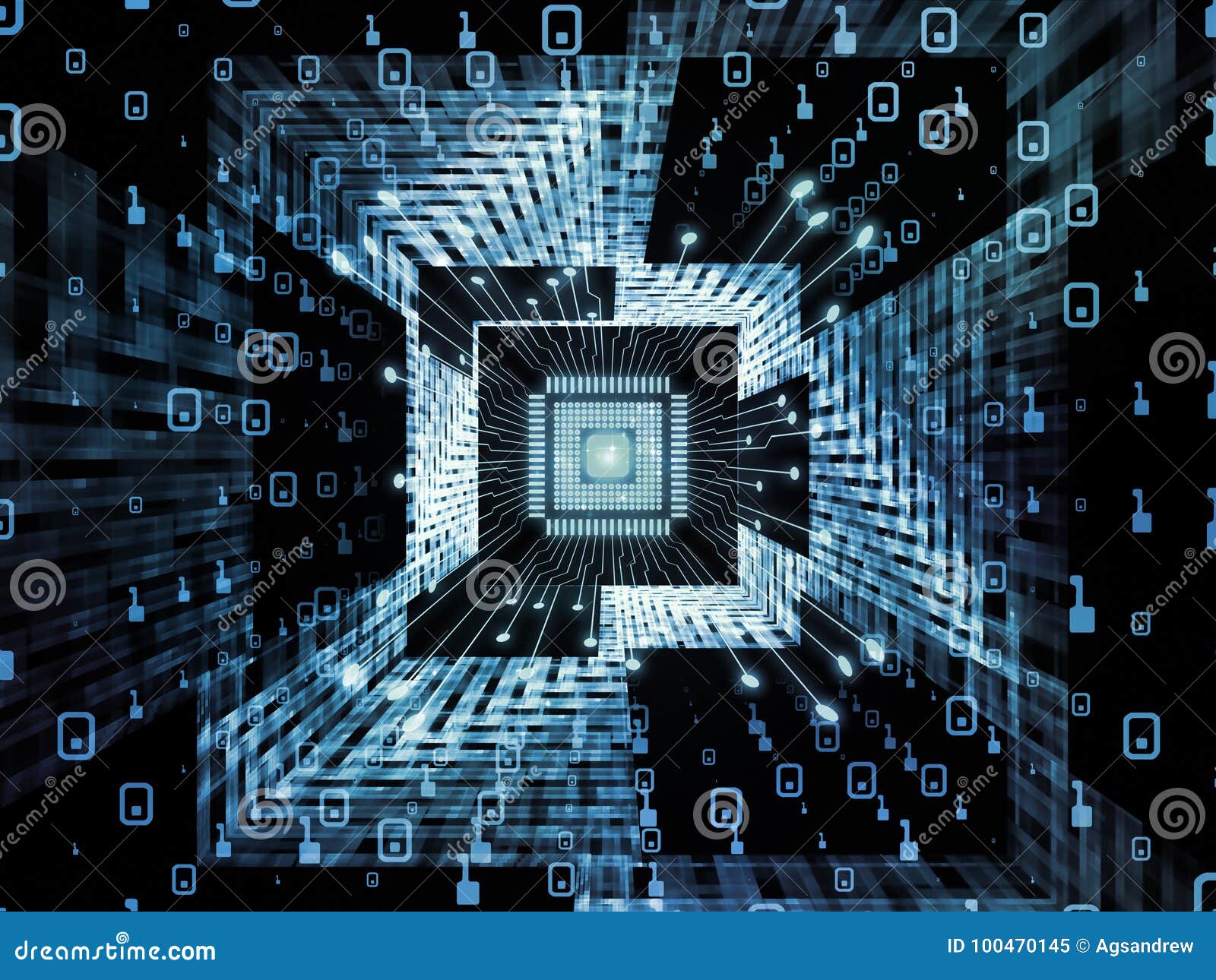 Speed of Digital Processor stock illustration. Illustration of ...