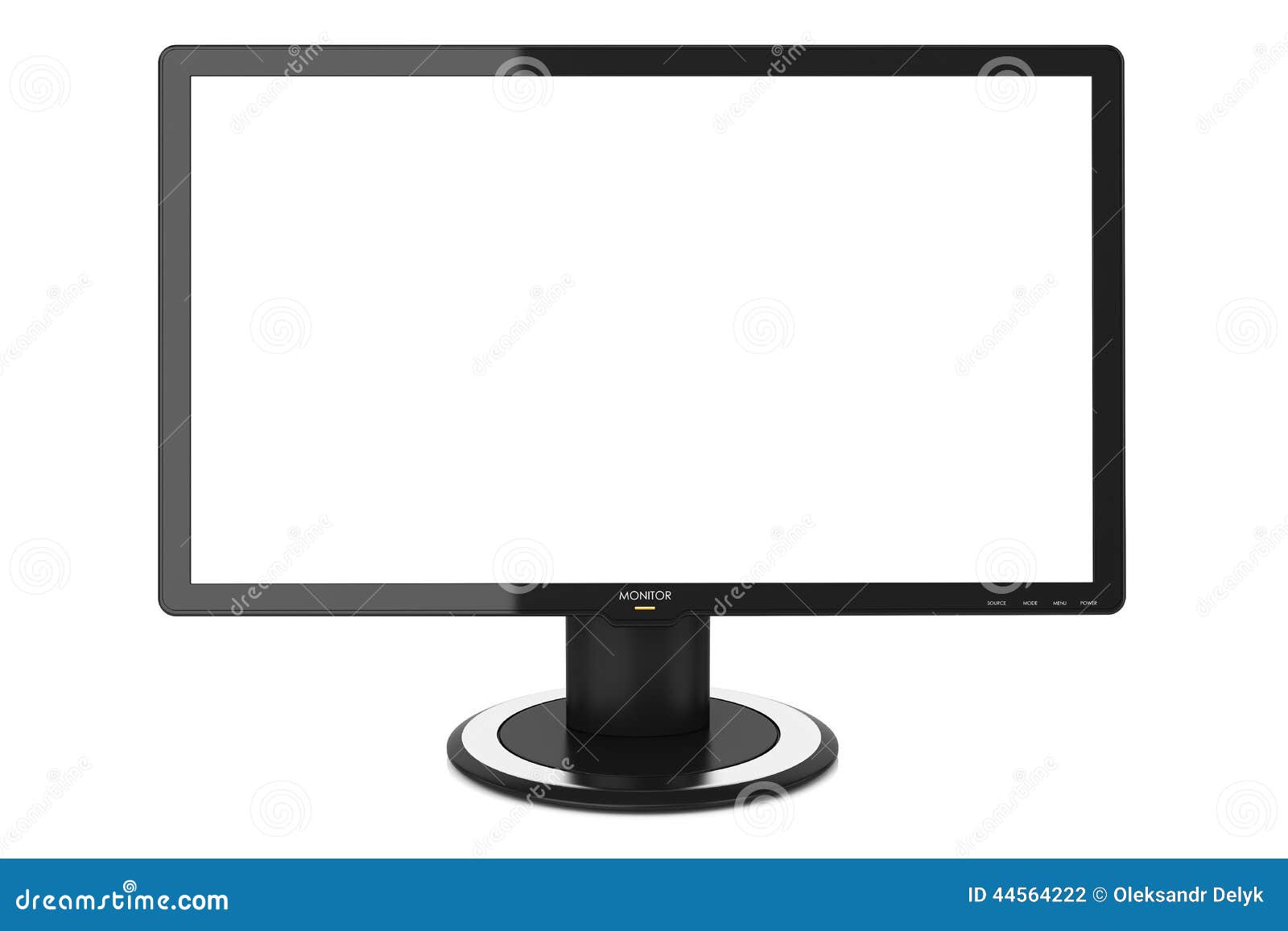 Monitor With White Screen Cartoon Vector | CartoonDealer.com #105375733