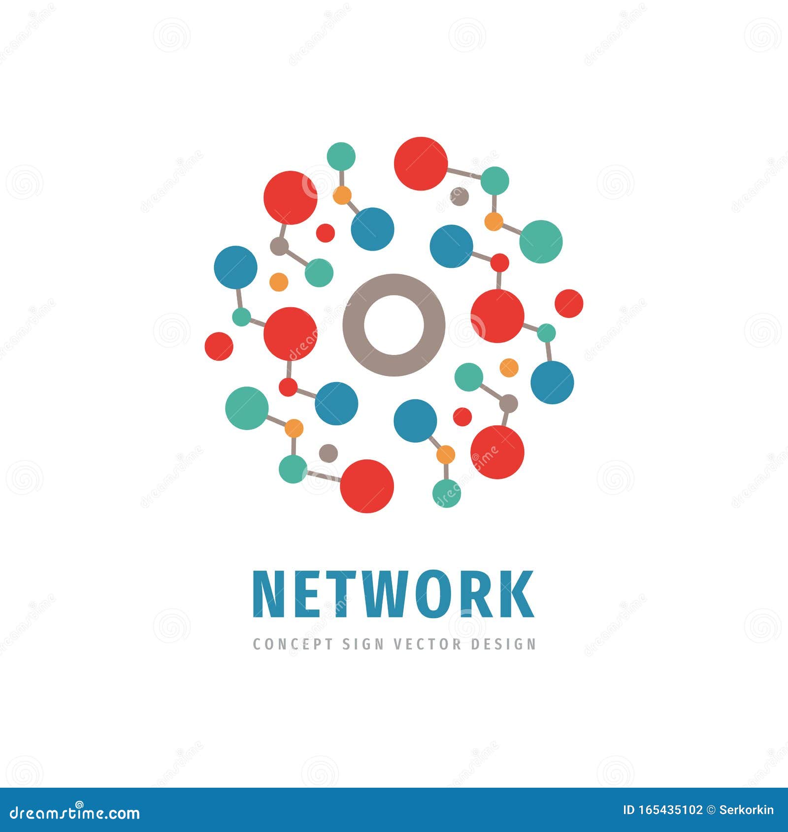 Computing Network - Vector Logo Design. Technology Concept Logo Sign ...