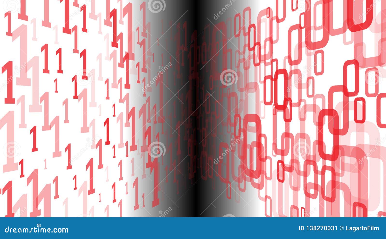 Computing Numbers Chaos, New Technology Data Processing Stock Vector ...
