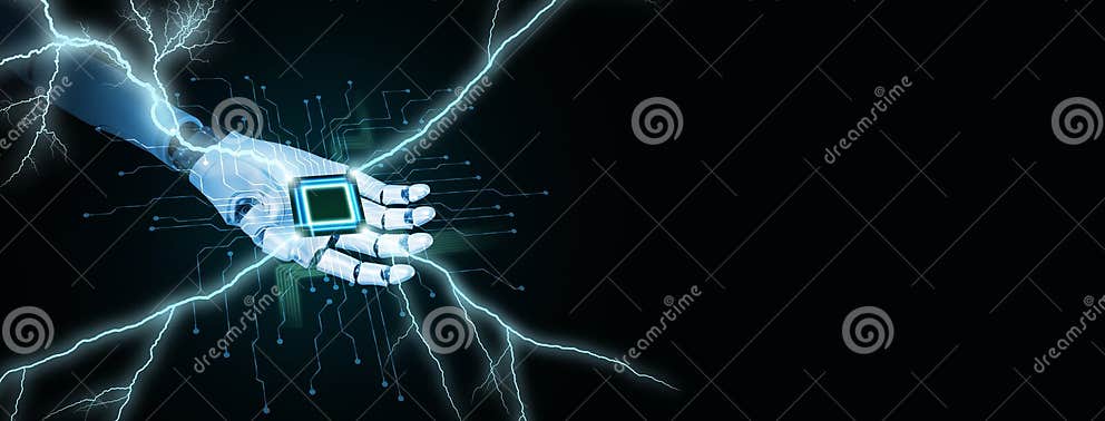 Computing Power Technology and Performance Concept. Super Powerful CPU ...