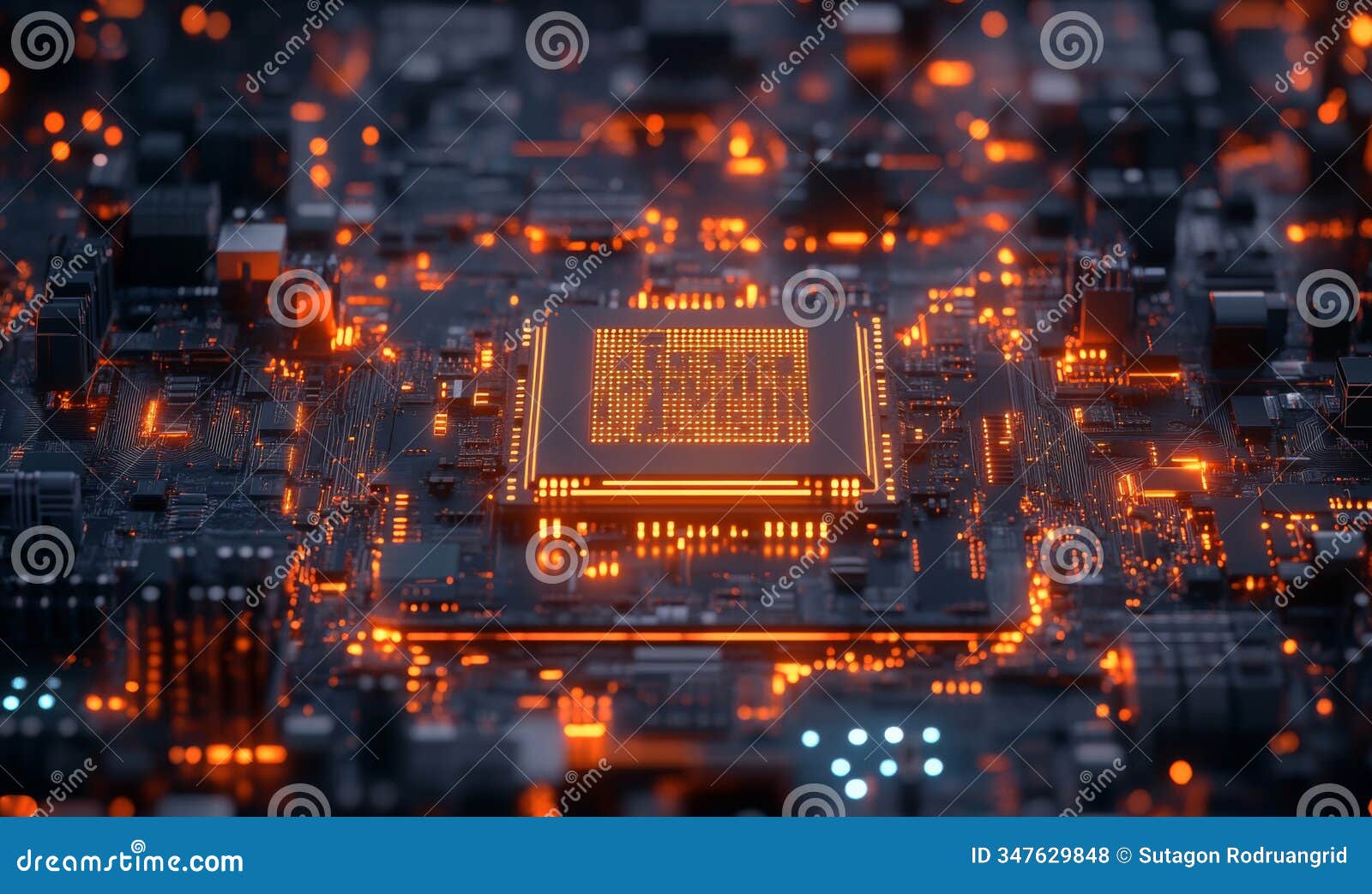 Computing Processor, CPU, Microchip, and Electronic Circuit Board,Computer Digital Background ...