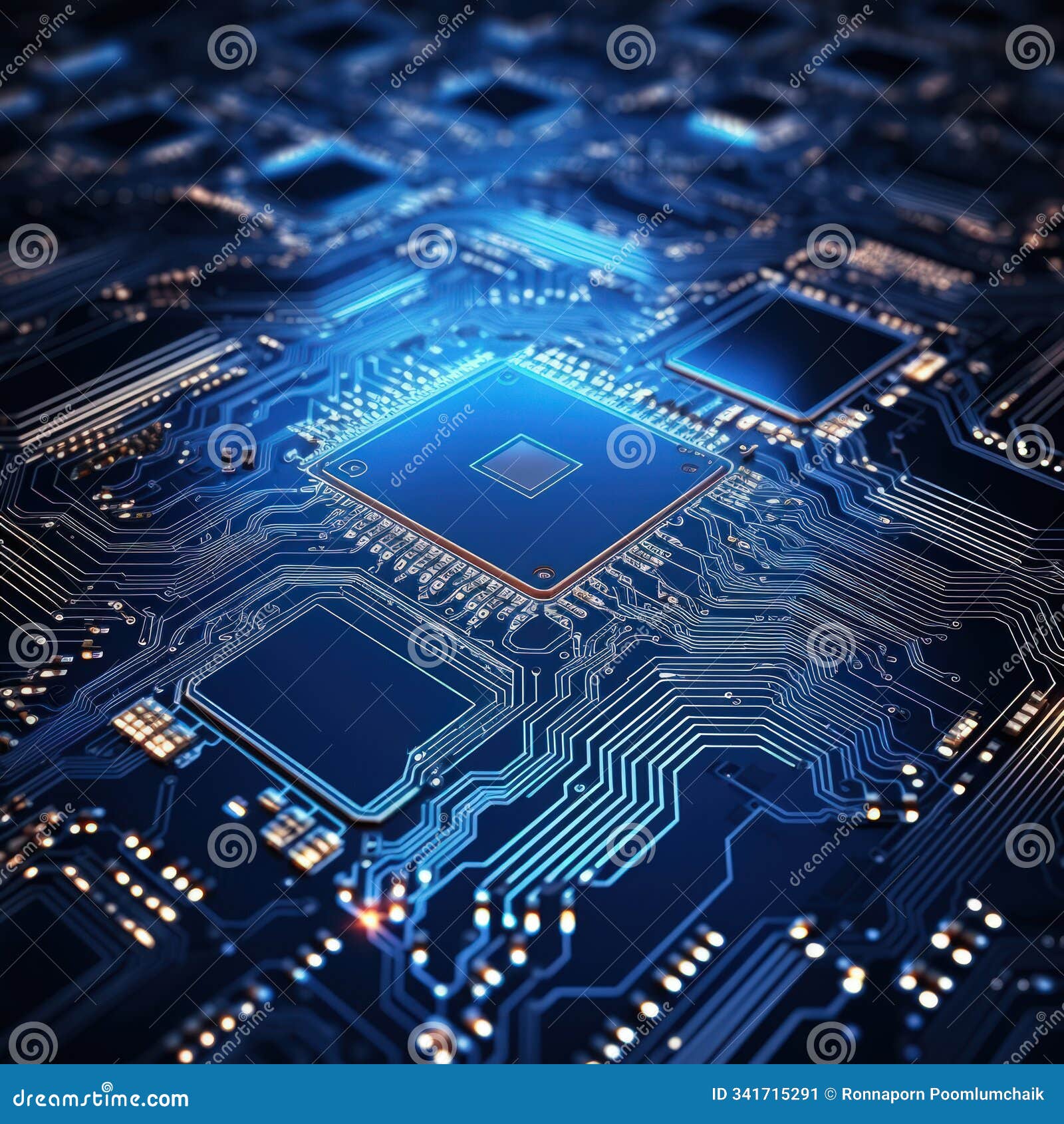 Computing Processor Cpu Microchip And Electronic Circuit Boardcomputer Digital Background Stock
