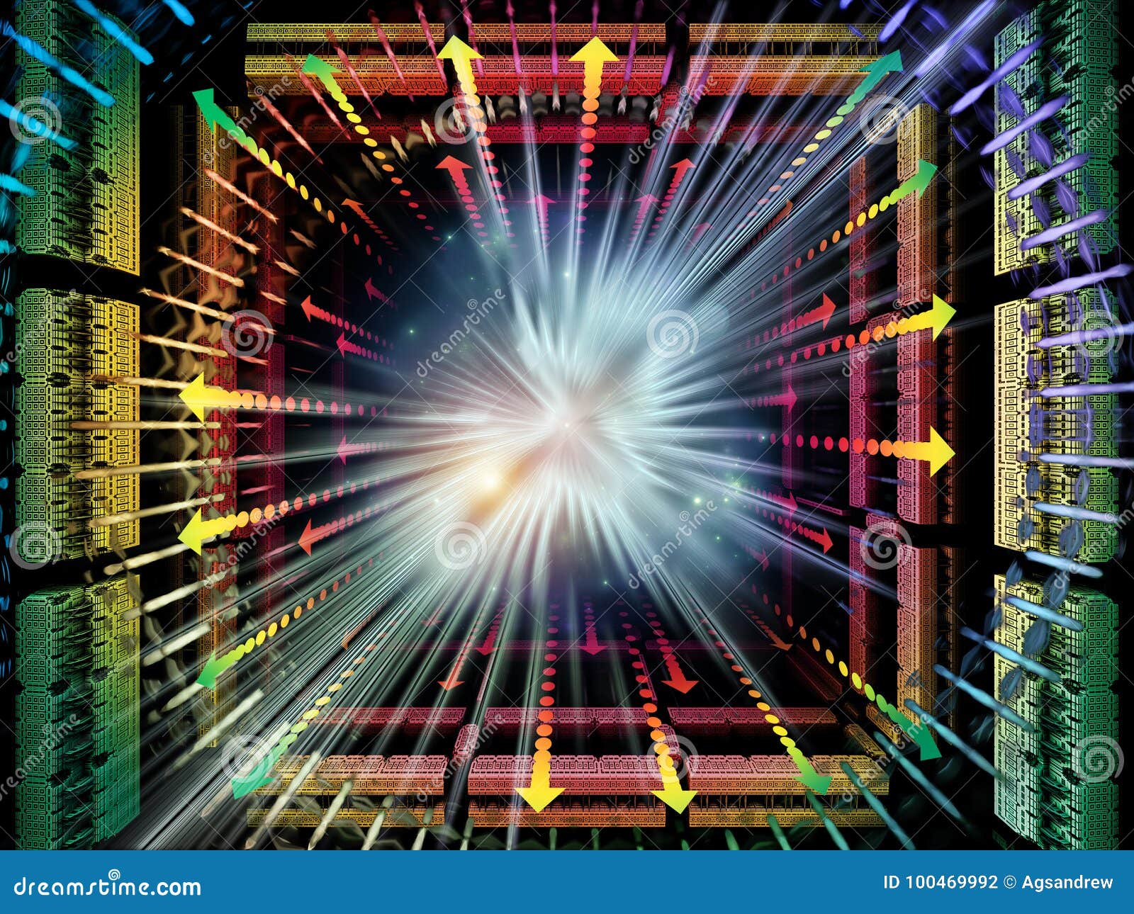 Computing Quantum Space stock illustration. Illustration of background ...