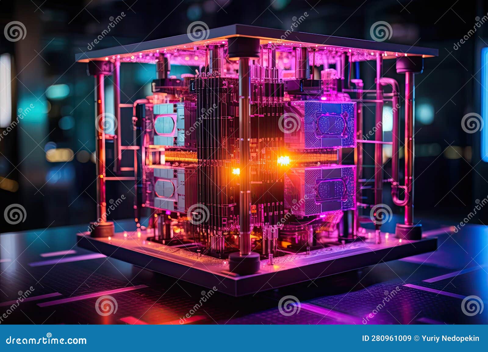 Computing and Quantum Technology. Generative AI Stock Illustration ...