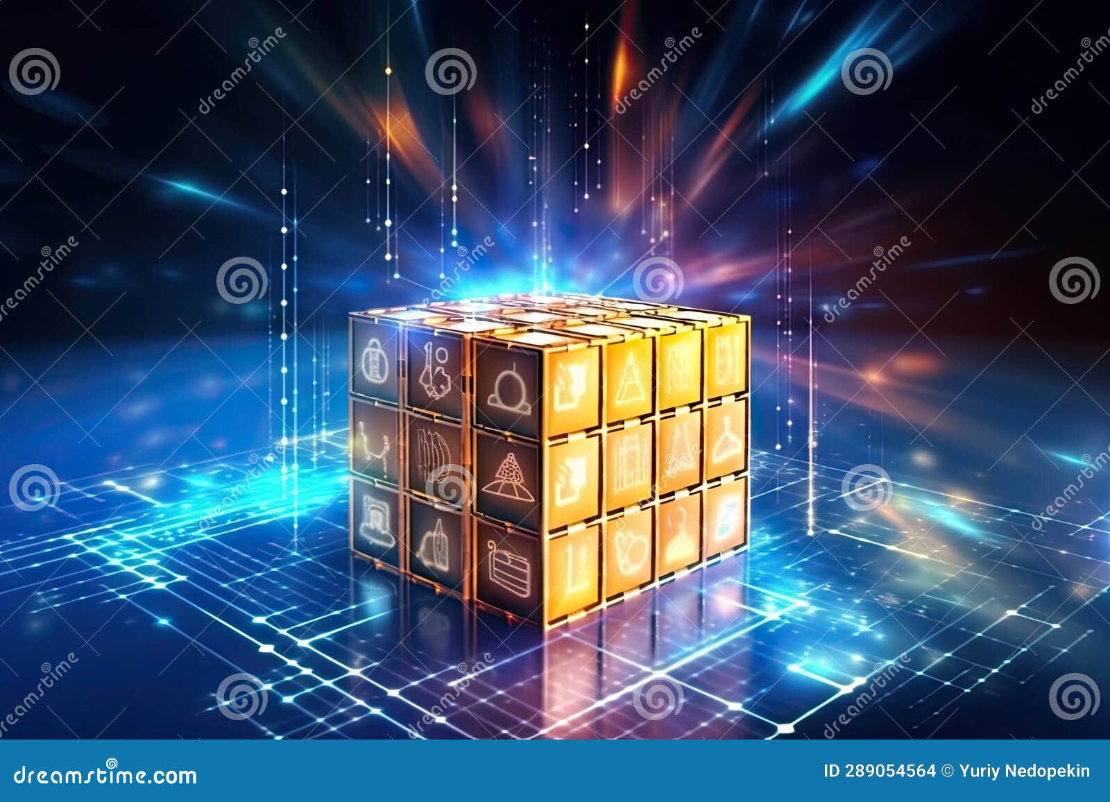 Computing and Quantum Technology. Generative AI Stock Photo - Image of ...