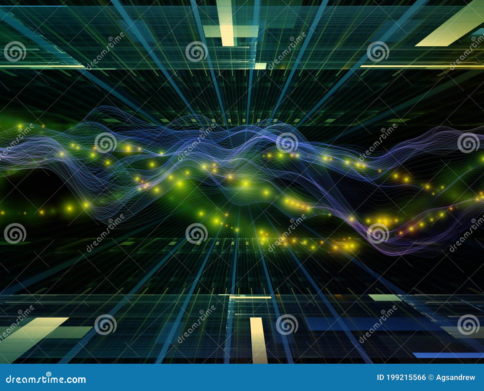 Computing Space Frequencies Stock Illustration - Illustration of ...