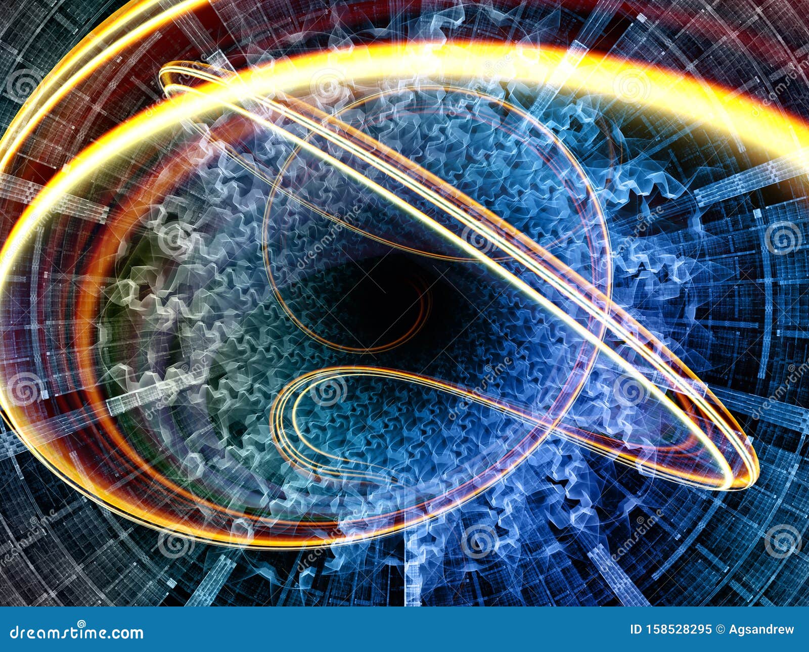 Computing Space Geometry stock illustration. Illustration of math ...