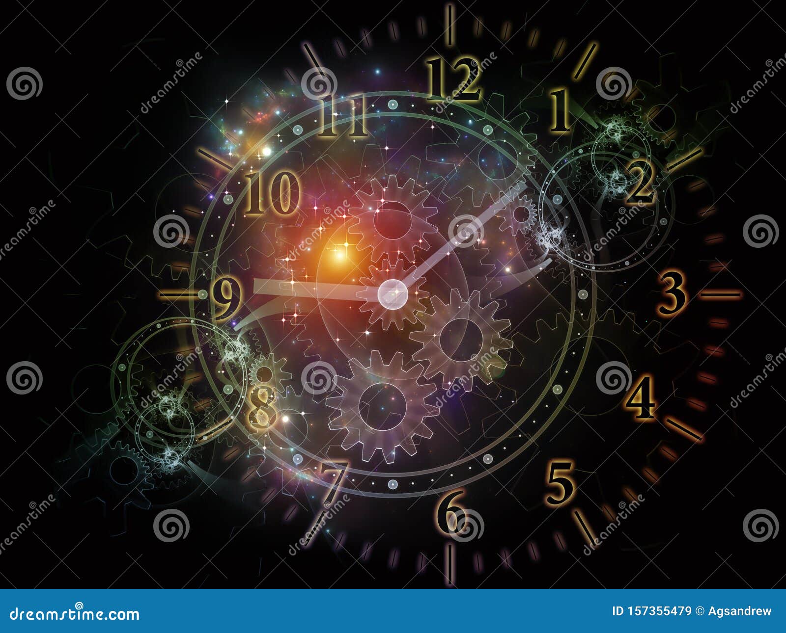 Computing Temporal Realm stock illustration. Illustration of hands ...
