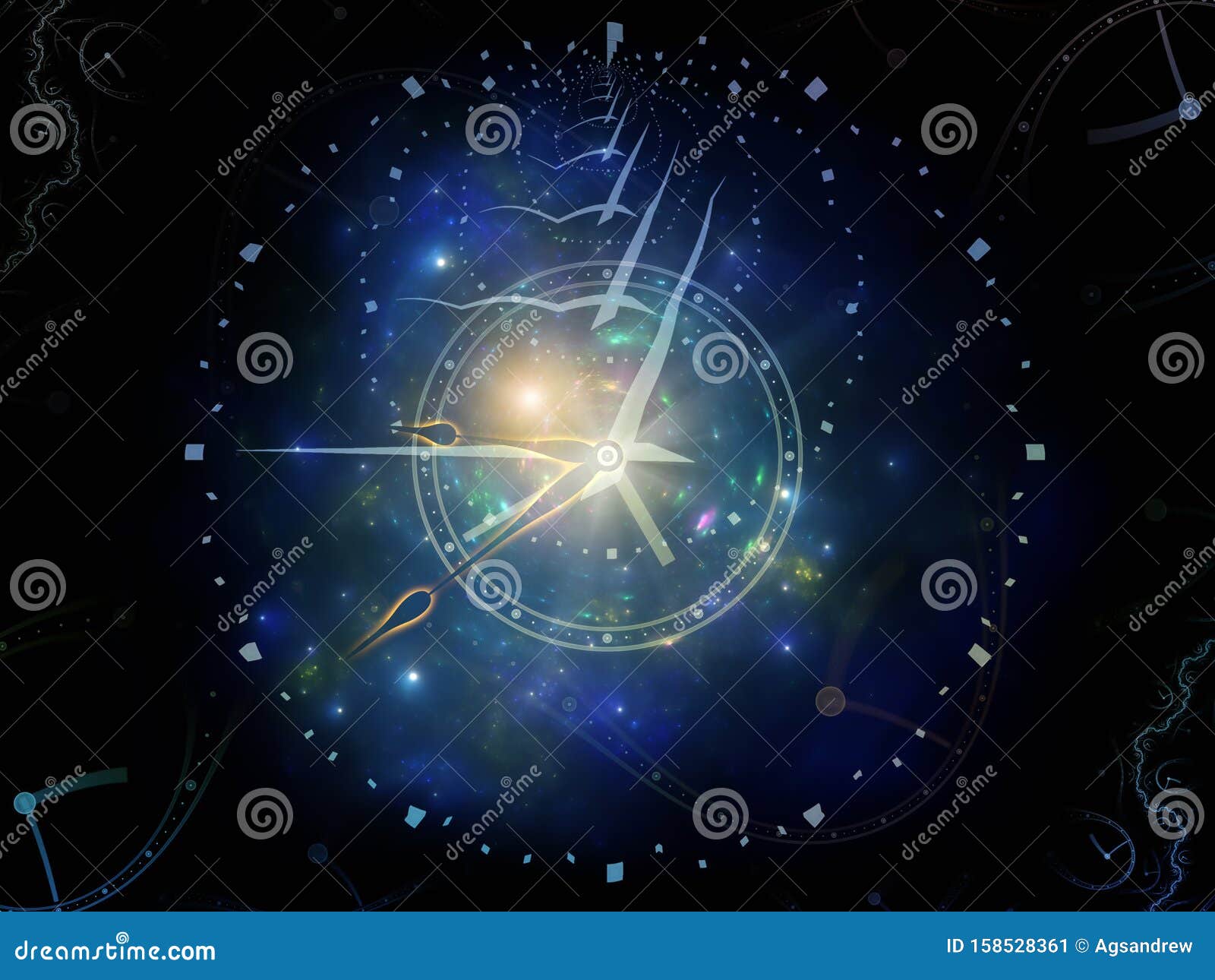 Computing Temporal Realm stock illustration. Illustration of clockwork ...
