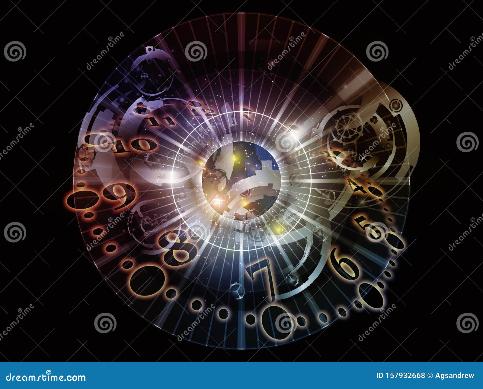 Computing Temporal Realm stock illustration. Illustration of space ...