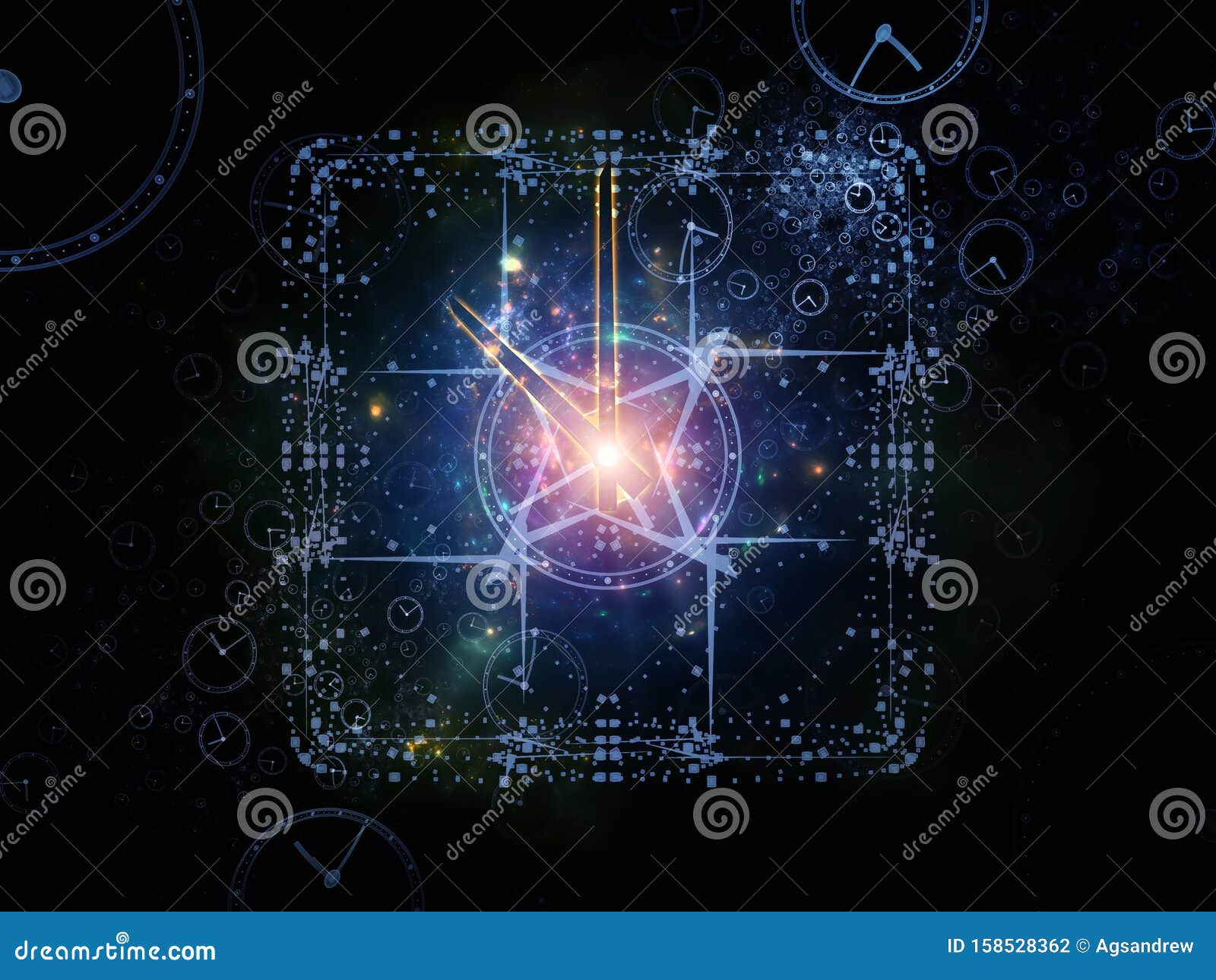 Computing Temporal Realm stock illustration. Illustration of background ...