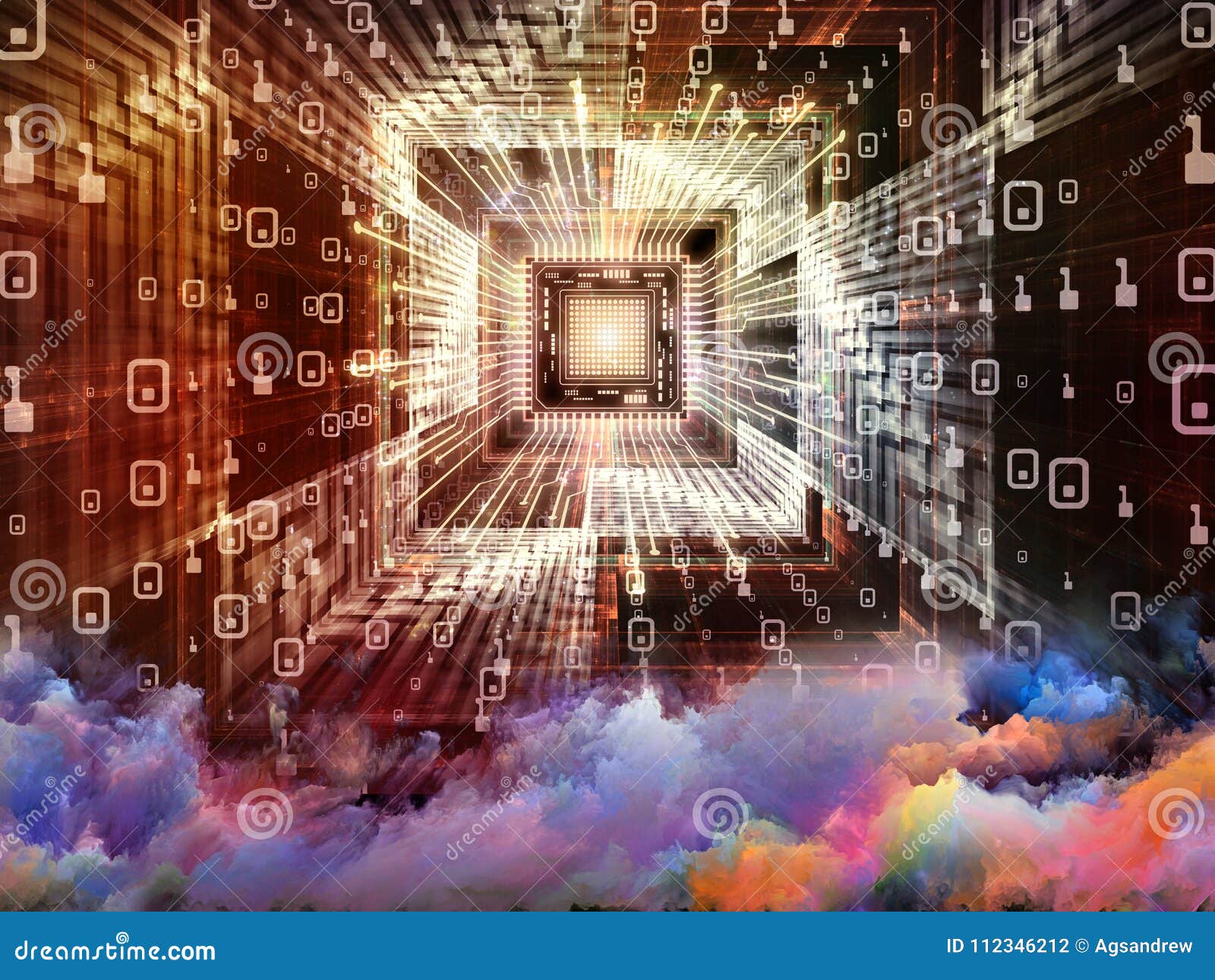 Computing Thought stock illustration. Illustration of background ...