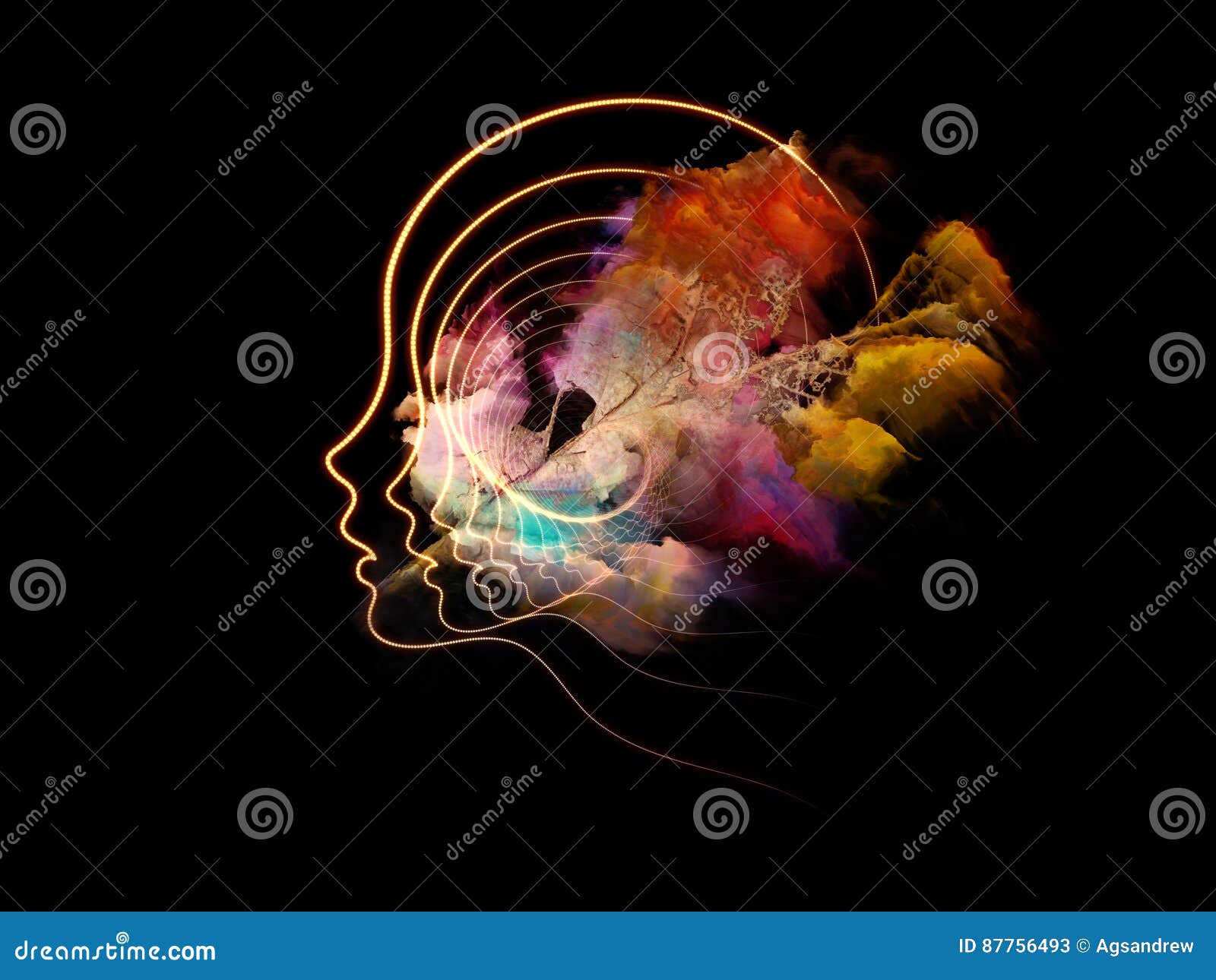 Computing Thought Patterns stock illustration. Illustration of ...