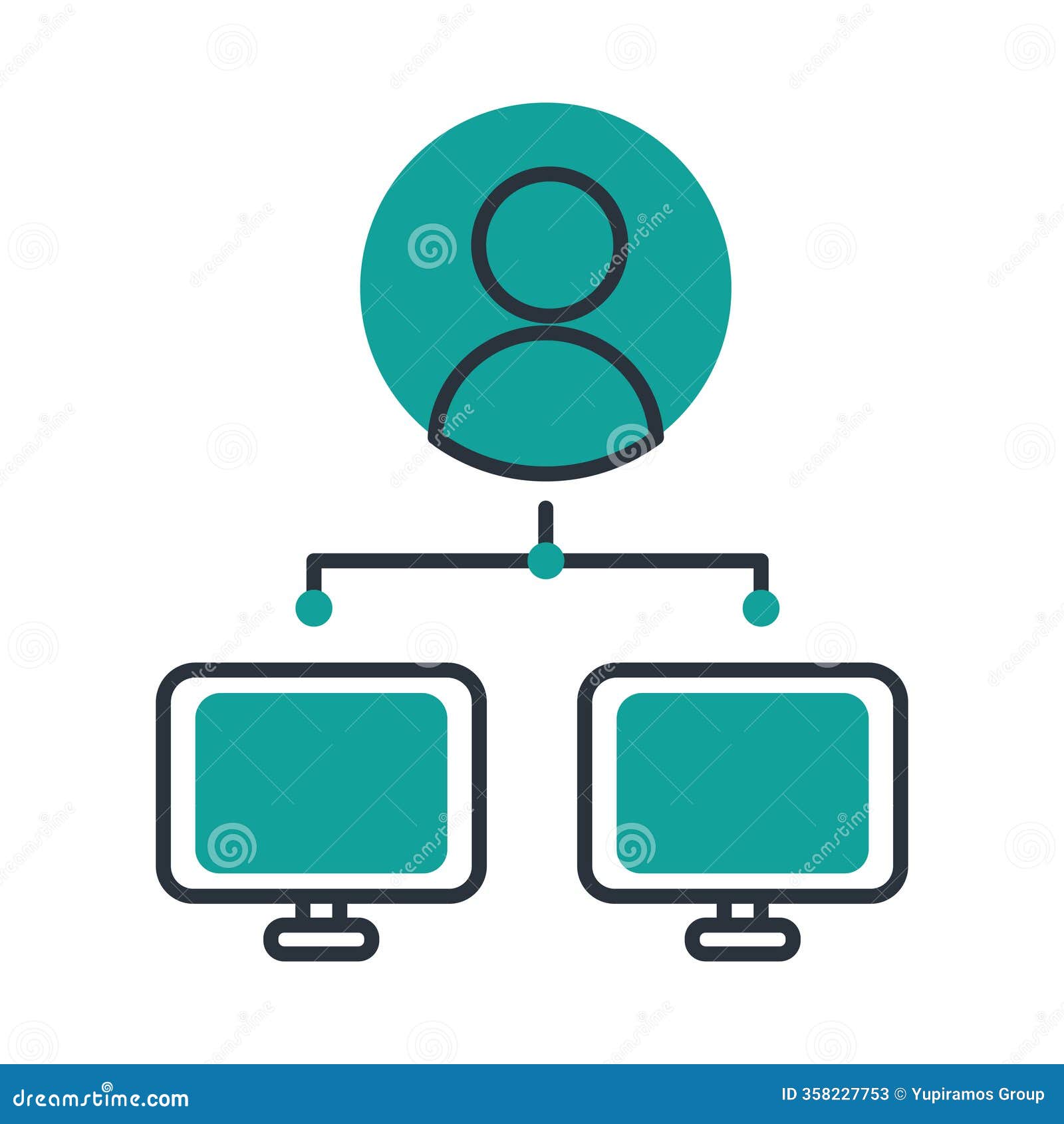 Computing User Access Network Illustration Stock Illustration ...