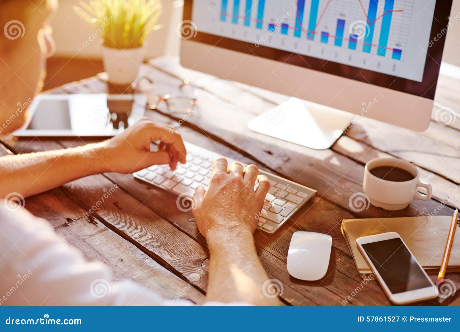 Computing at workplace stock image. Image of keypad, corporate - 57861527
