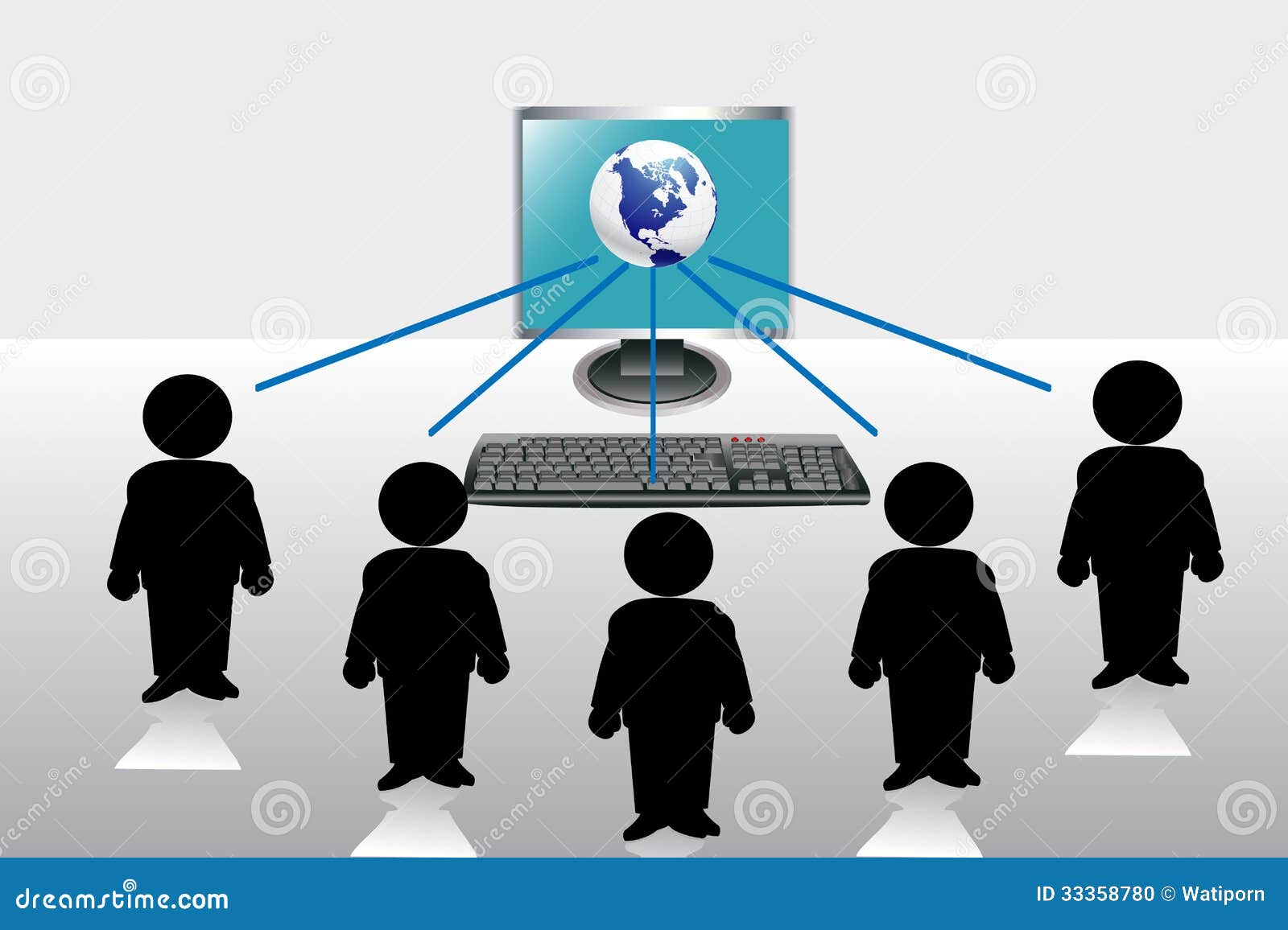 Computor network stock illustration. Illustration of organization ...