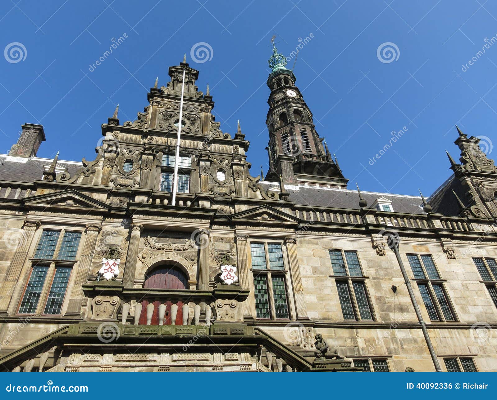 Comune di Leida fotografia stock. Immagine di leida, pietre - 40092336