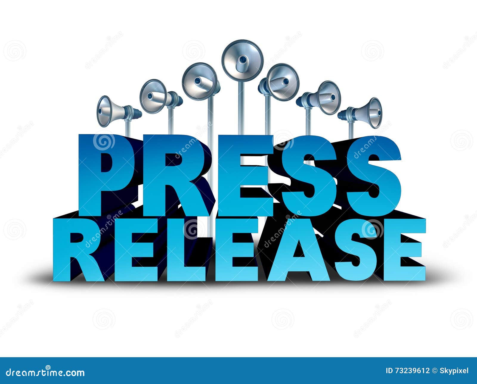 Comunicado de imprensa ilustração stock. Ilustração de texto - 73239612