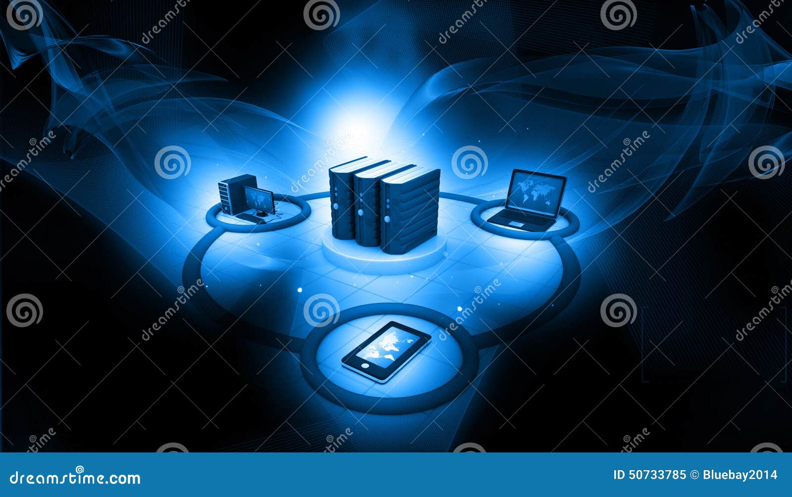 Comunicazione Di Internet E Della Rete Di Computer Illustrazione di ...