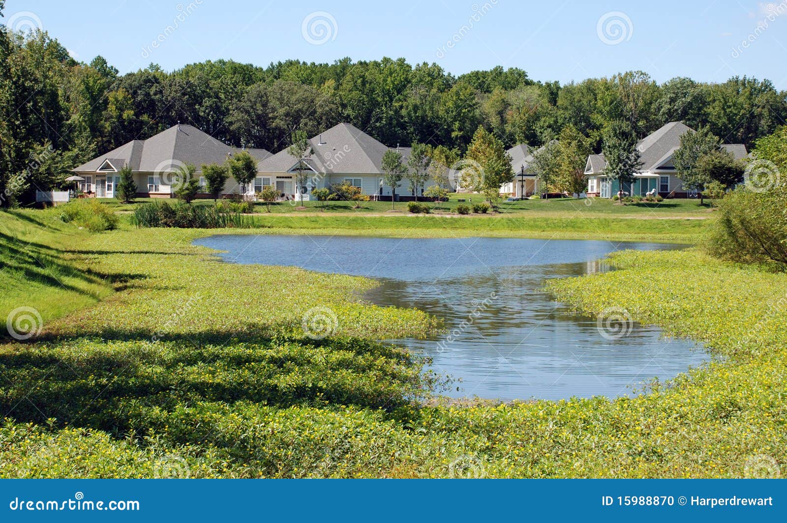 Comunidad Delantera Del Lago Foto de archivo - Imagen de cielo, agua ...