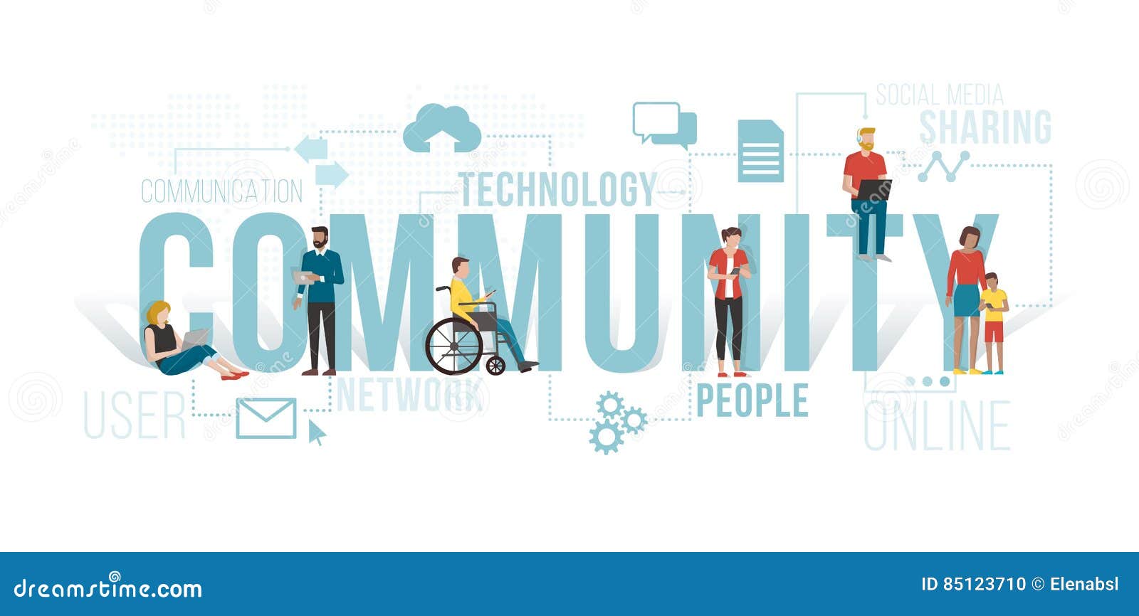 Comunidad global ilustración del vector. Ilustración de étnico - 85123710