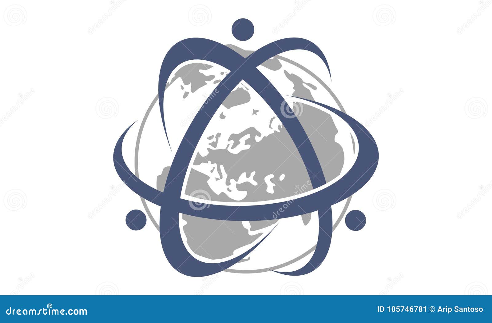 Comunidad Global Logo Design Template Ilustración del Vector ...