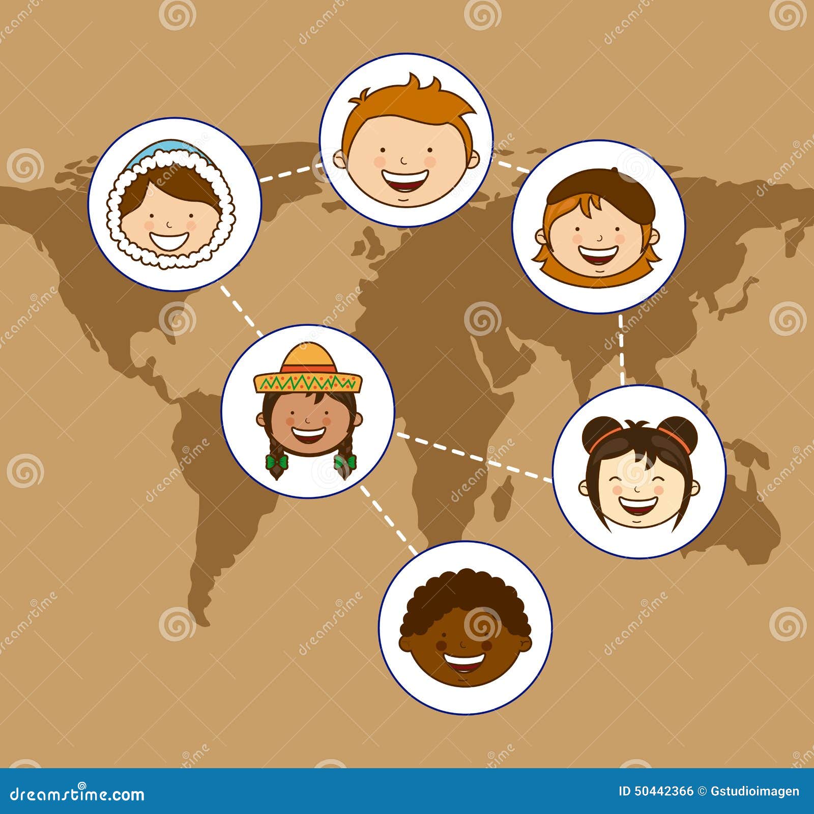 Comunidad multiétnica ilustración del vector. Ilustración de diversidad ...