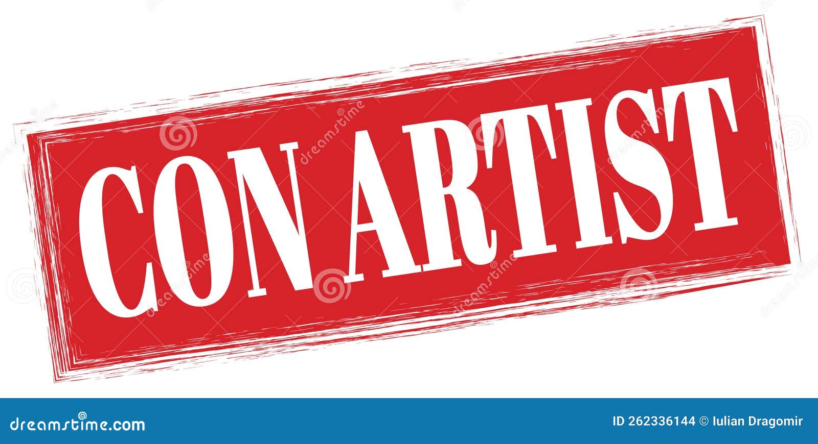 CON ARTIST Text Written on Red Stamp Sign Stock Illustration ...
