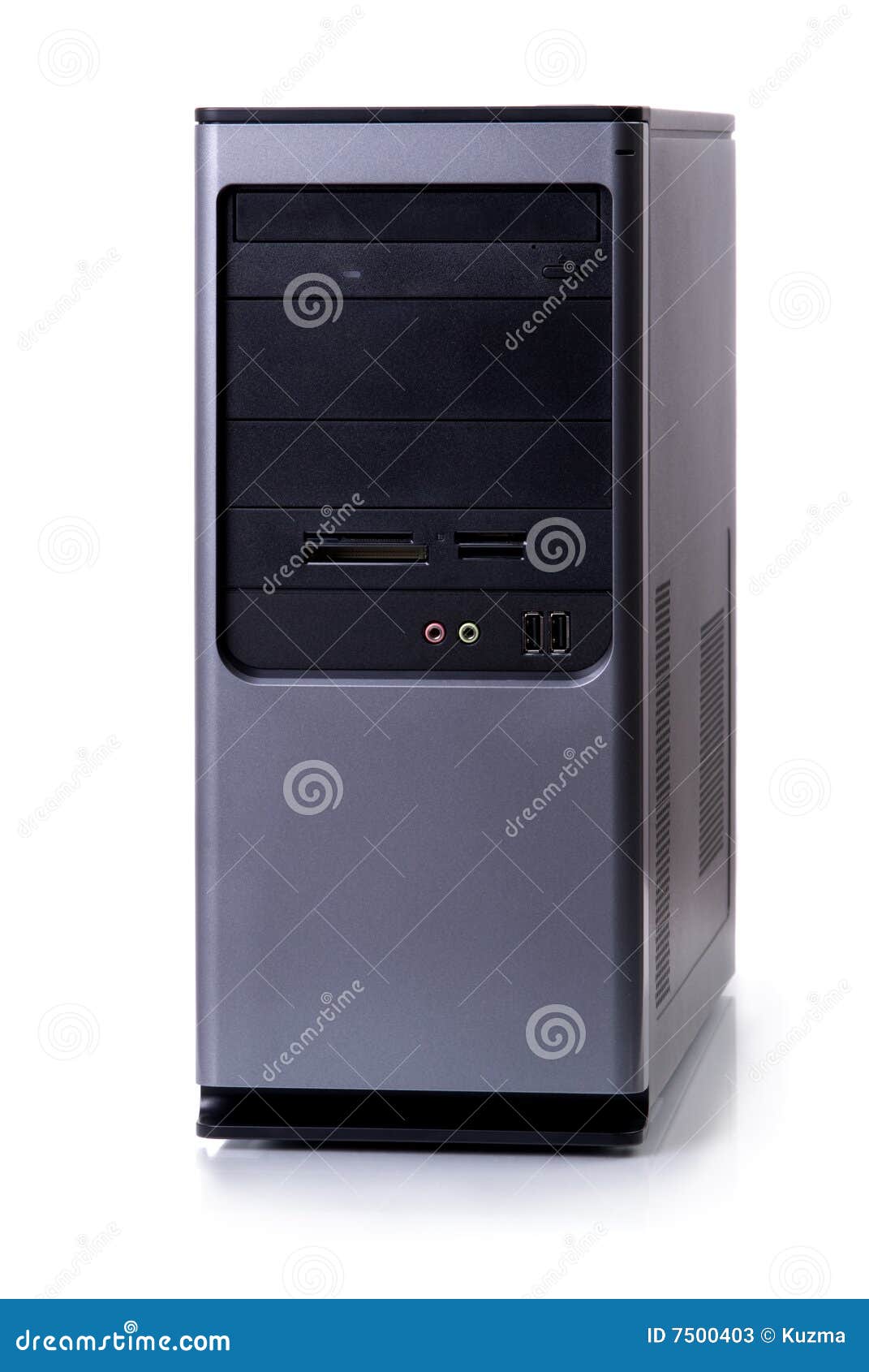 Con computer personale immagine stock. Immagine di argento - 7500403