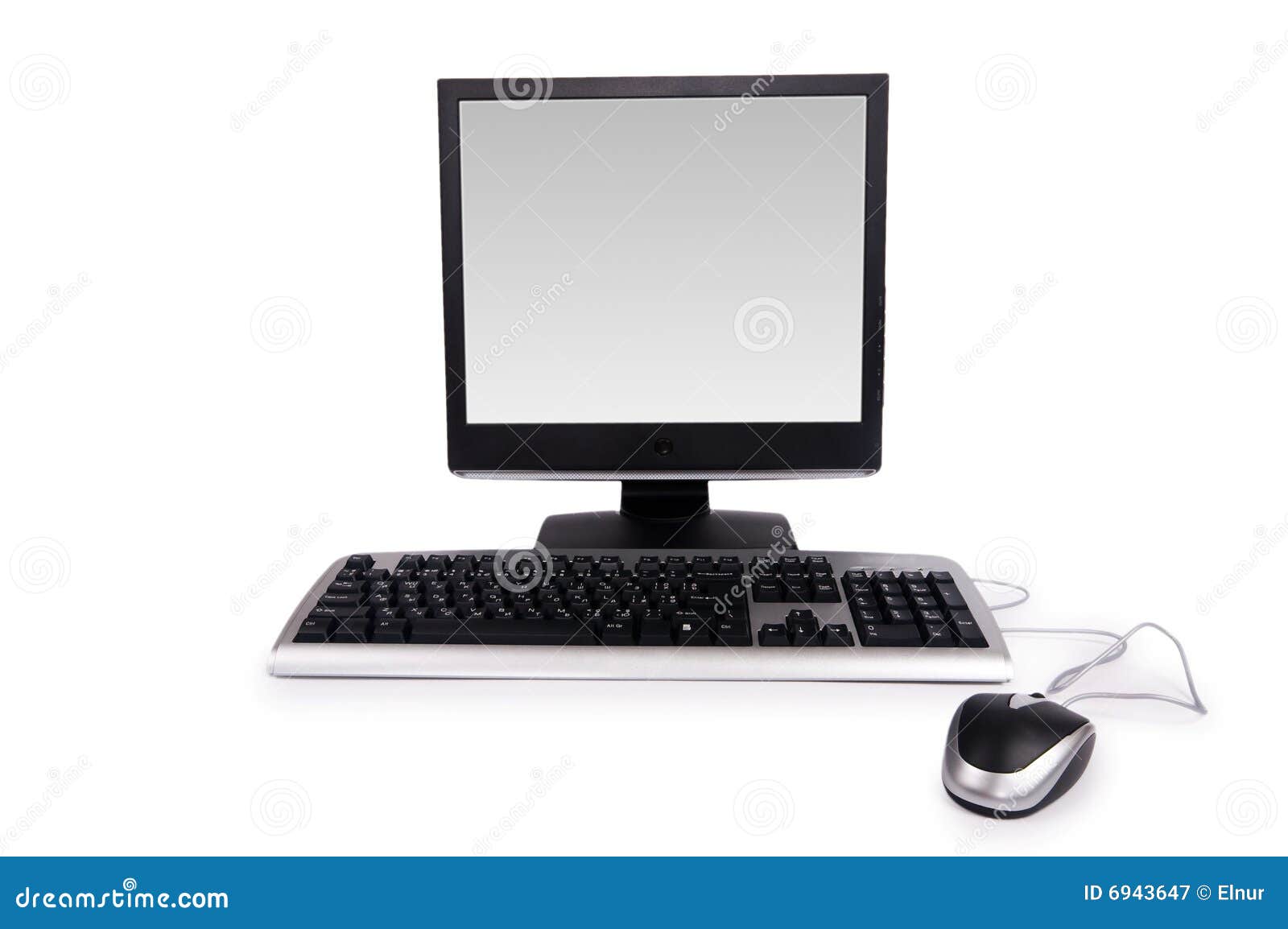 Con Computer Personale Isolato Immagine Stock - Immagine di ...